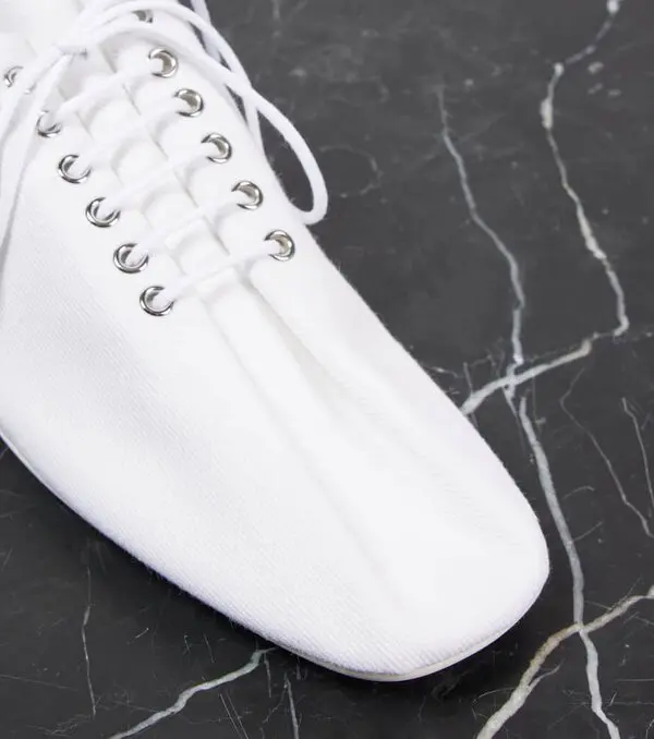 TOTEME Canvas Lace-up Flats