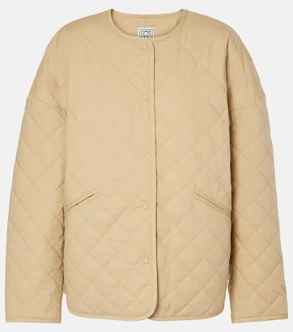 TOTEME Quilted Organic Cotton Jacket - Beige