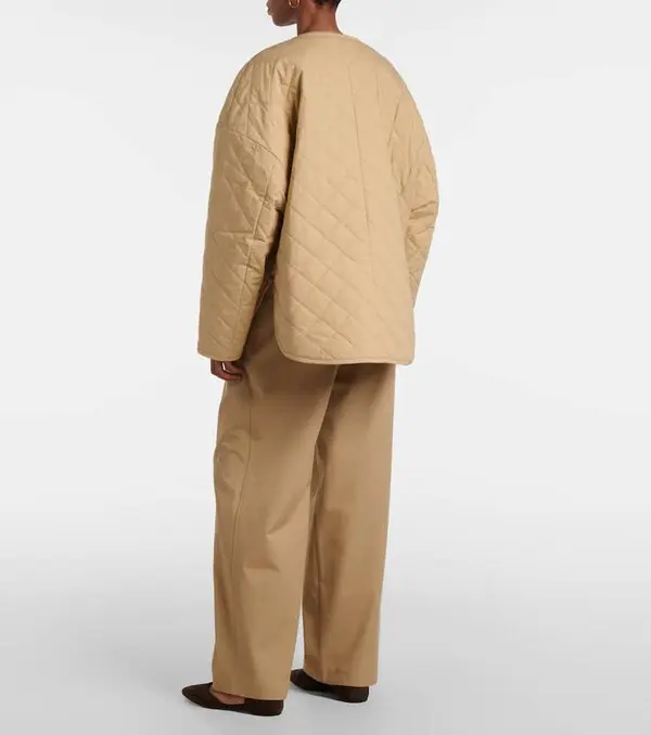 TOTEME Quilted Organic Cotton Jacket - Beige
