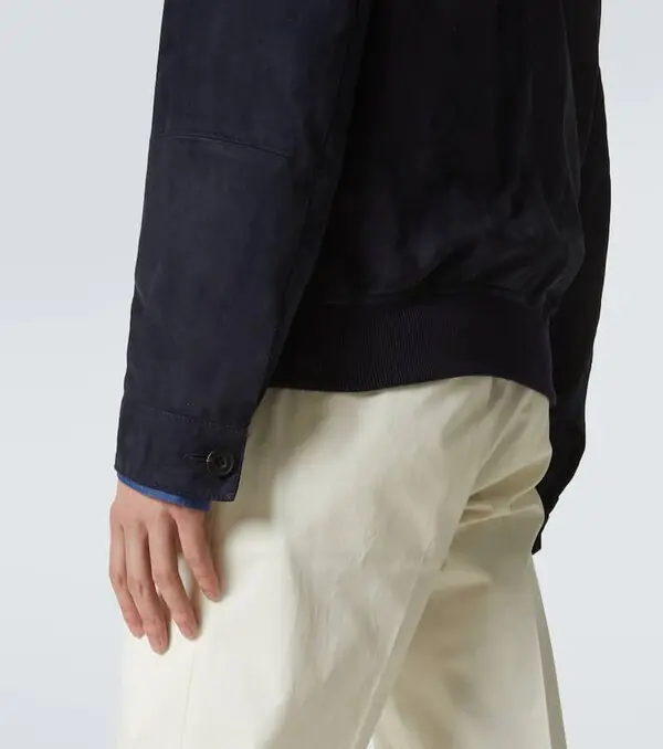 Rubinacci Suede Bomber Jacket