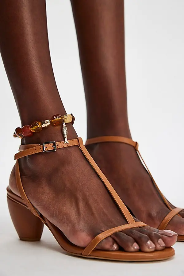 Free People La La Land Strappy Heels - Tan