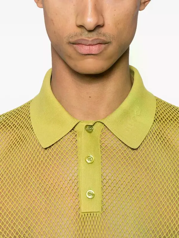 Gucci Embossed Mesh Polo Shirt