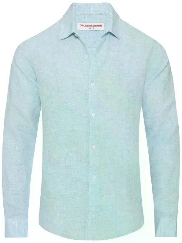 Orlebar Brown Giles Linen Shirt - Blue
