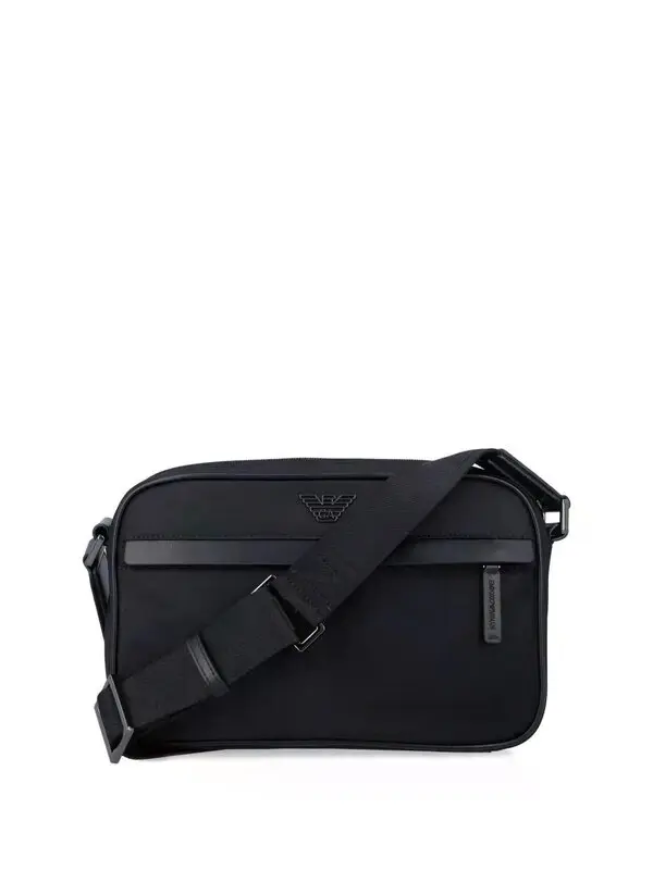 Emporio Armani Logo-plaque Crossbody Bag - Black
