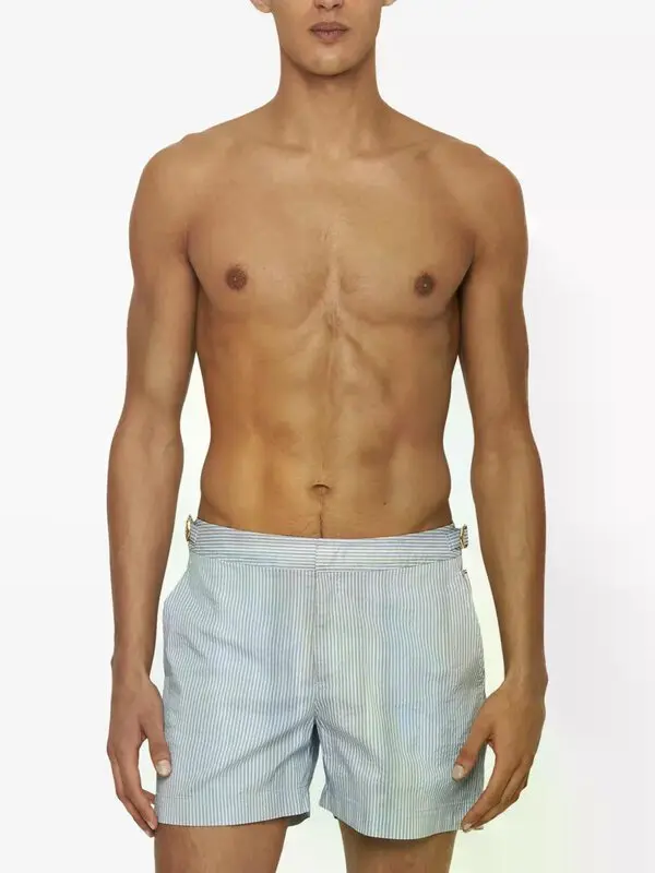 Orlebar Brown Bulldog Striped Swim Shorts - Blue