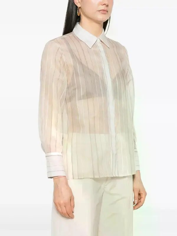 Peserico Striped Organza Shirt
