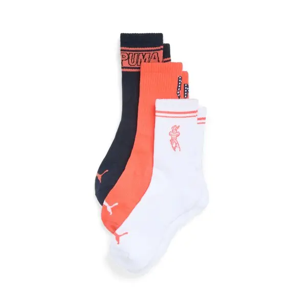 PUMA Half-terry Crew Length Socks 3 Pairs - Assorted Colours
