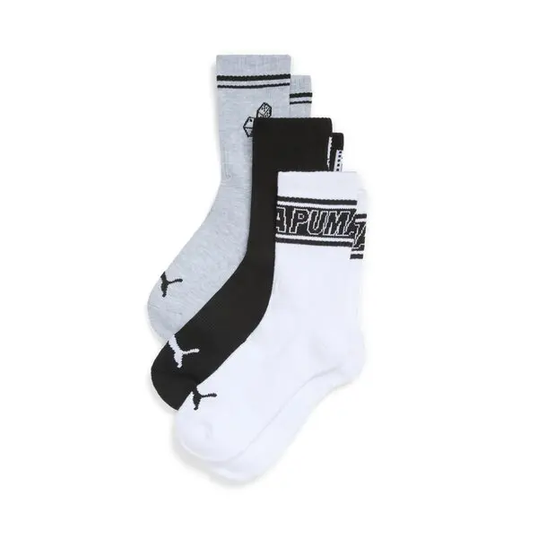 PUMA Half-terry Crew Length Socks 3 Pairs - Assorted Colours