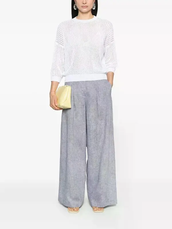Peserico Pleated Palazzo Trousers