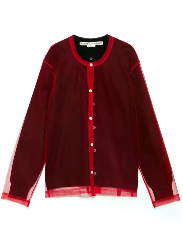 Comme Des Garçons Overlay Mesh Cardigan