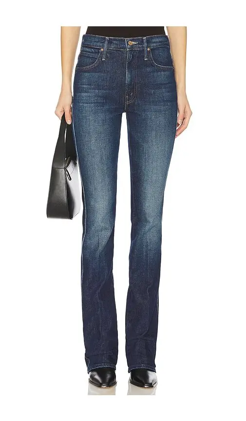 MOTHER The Mid Rise Smokin' Double Heel Jeans - Blue