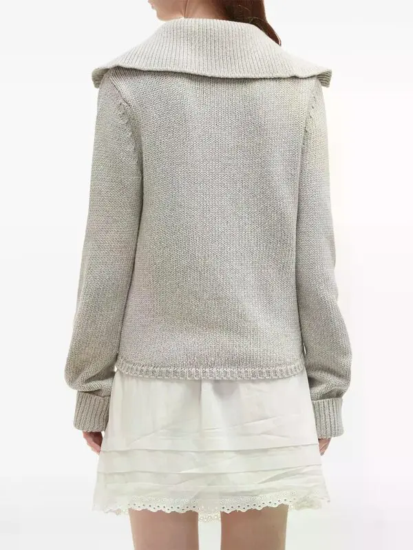 B+AB Wide-lapel Cardigan