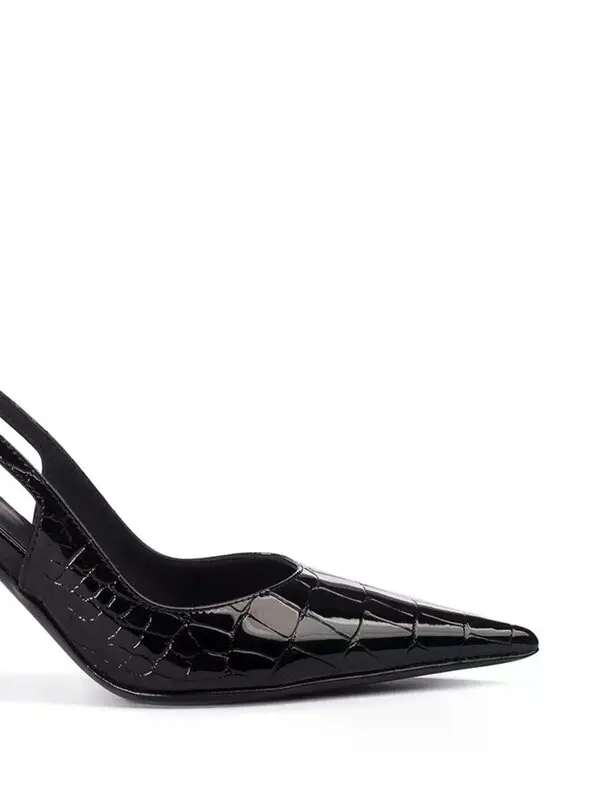 LE SILLA Bella Croc-embossed Slingback Pumps