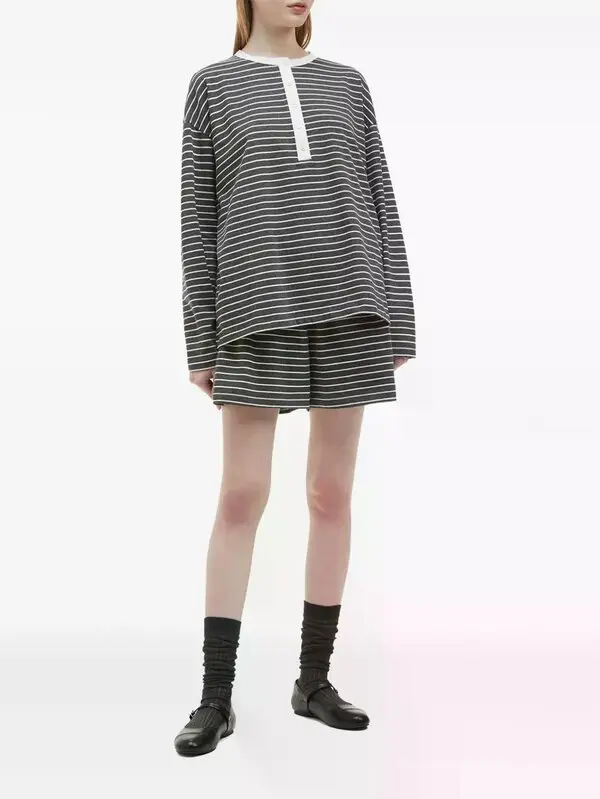 B+AB Striped Shorts Set - Grey