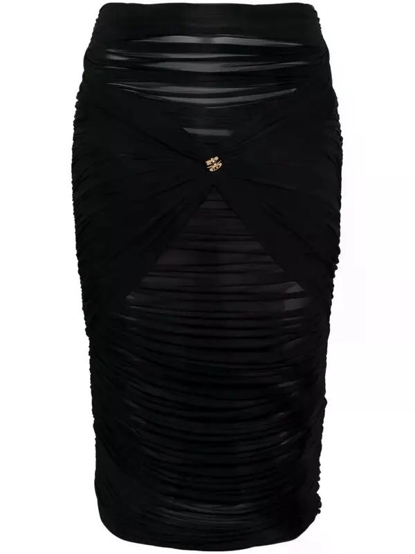 Elisabetta Franchi Draped Midi Skirt