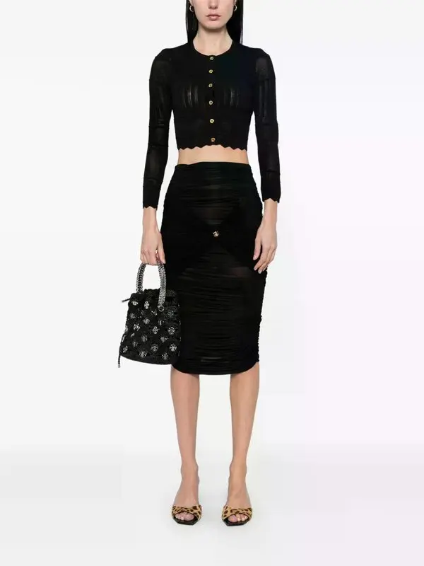 Elisabetta Franchi Draped Midi Skirt