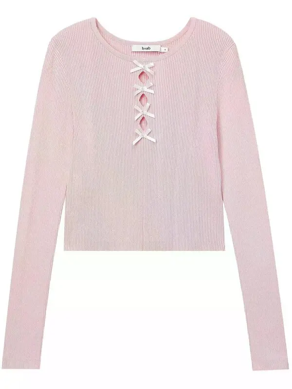 B+AB Cut-out Ribbed Top - Pink