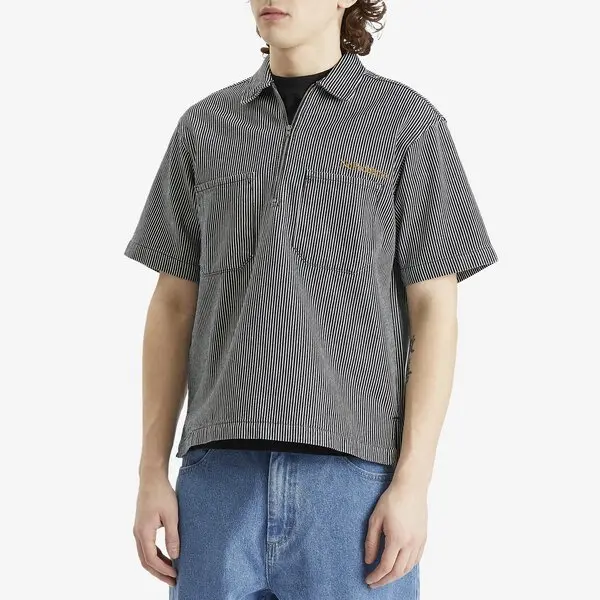 NO PROBLEMO Mini Problemo Ss Work Shirt Denim - Blue