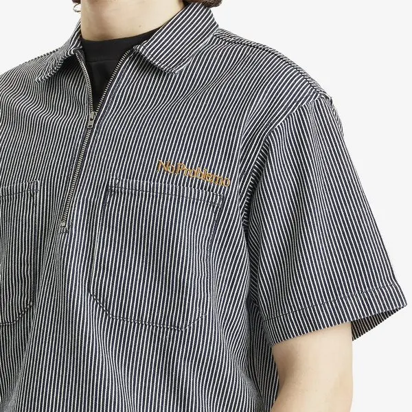 NO PROBLEMO Mini Problemo Ss Work Shirt Denim - Blue