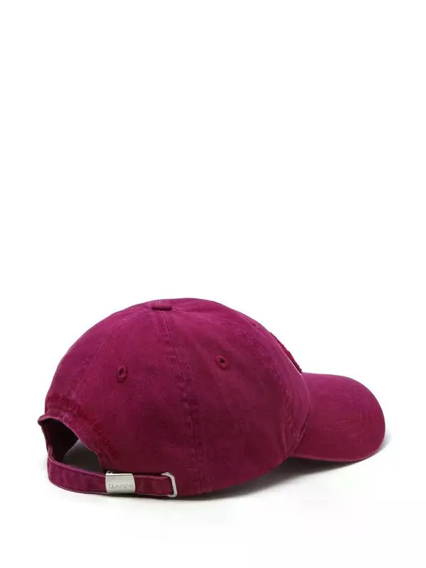 GANNI Logo-embroidered Baseball Cap - Red