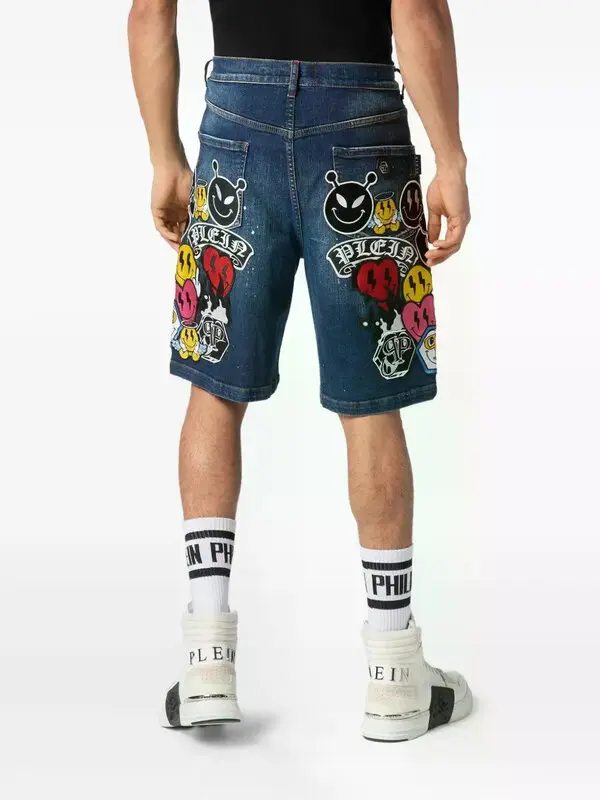 Philipp Plein Fermentera Denim Shorts