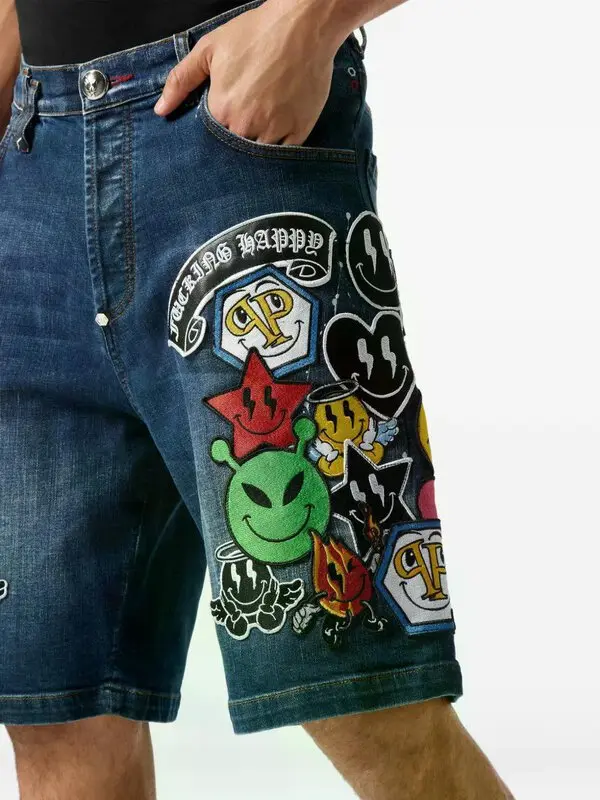 Philipp Plein Fermentera Denim Shorts