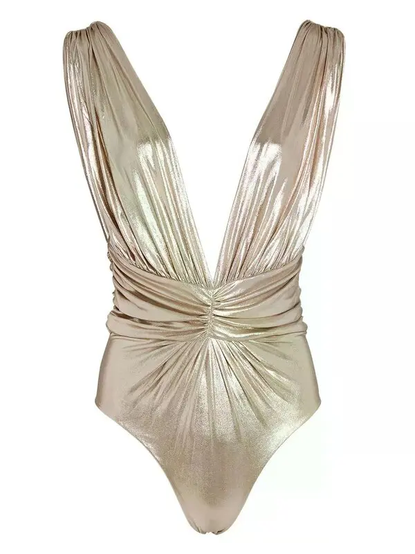 Giambattista Valli Metallic Swimsuit - Gold