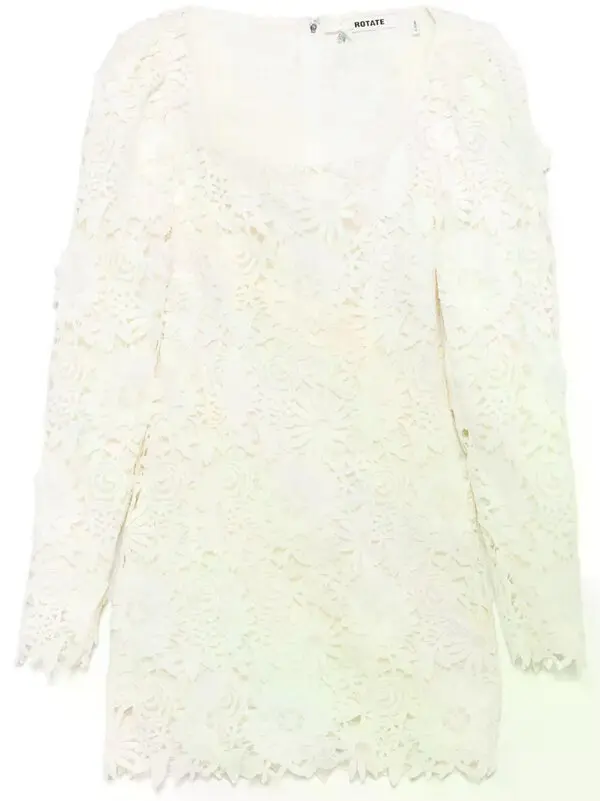 ROTATE BY BIRGER CHRISTENSEN 3d Lace Mini Dress - Neutrals
