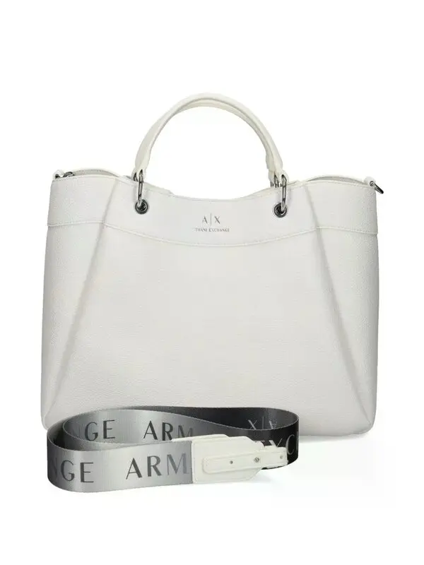 Armani Exchange Logo-print Tote Bag - White