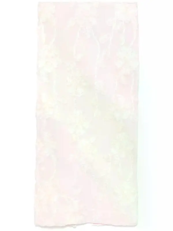 ROTATE BY BIRGER CHRISTENSEN Floral-mesh Pencil Skirt - Pink