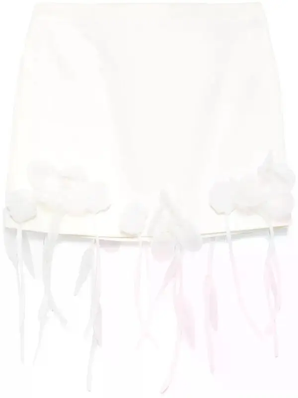 ROTATE BY BIRGER CHRISTENSEN 3d Lily Mini Skirt - White
