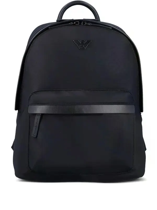 Emporio Armani Logo Backpack - Black