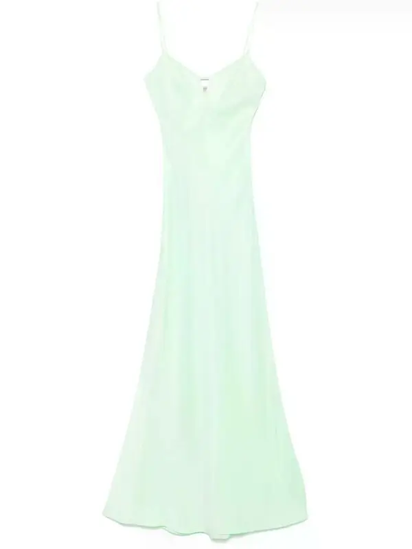 TWINSET Satin Maxi Dress - Green