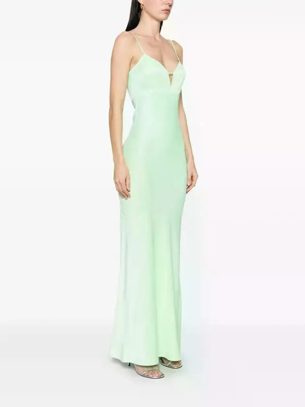 TWINSET Satin Maxi Dress - Green