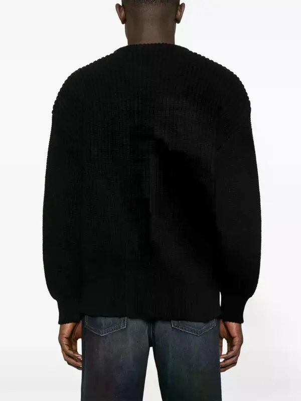 MARINE SERRE Crewneck Sweater - Black