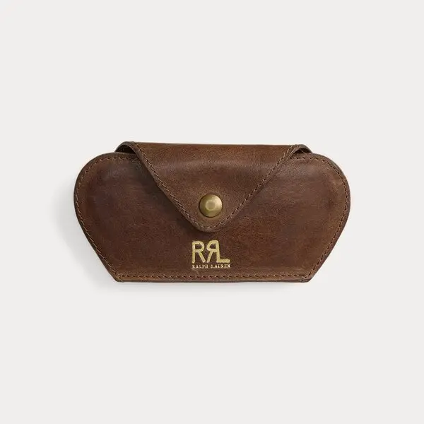 Ralph Lauren Leather Eyeglass Case - Dark Mahogany