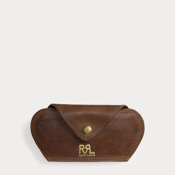Ralph Lauren Leather Eyeglass Case - Dark Mahogany