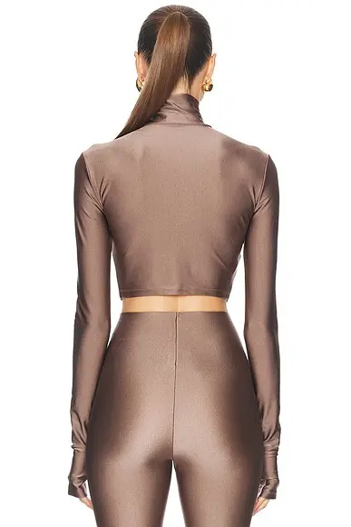 Andamane Orchid Turtleneck Cropped Top
