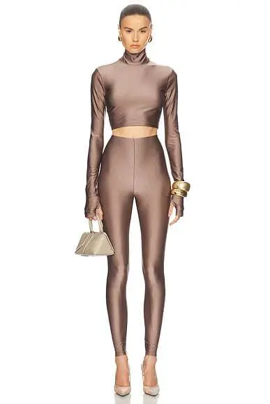 Andamane Orchid Turtleneck Cropped Top