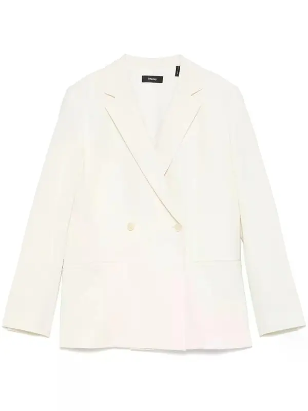 Theory Double-breasted Blazer - Neutrals