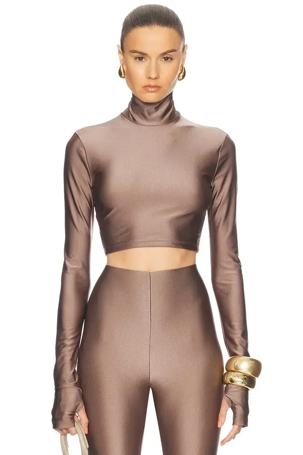 Andamane Orchid Turtleneck Crop Top