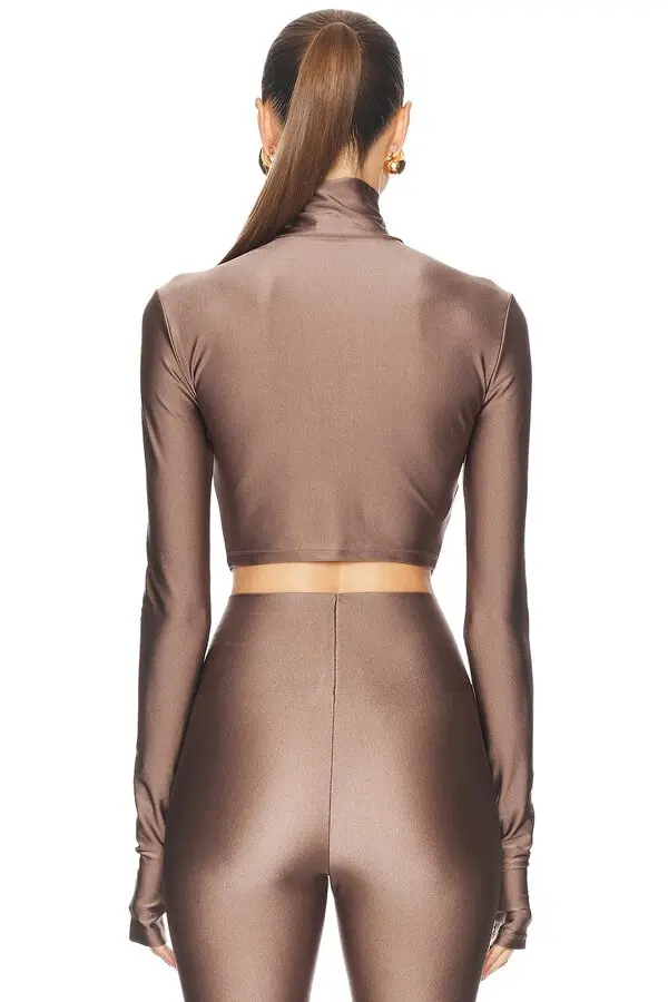 Andamane Orchid Turtleneck Crop Top