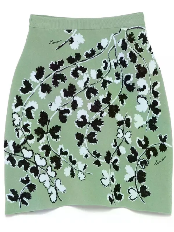 LANVIN Floral-jacquard Mini Skirt