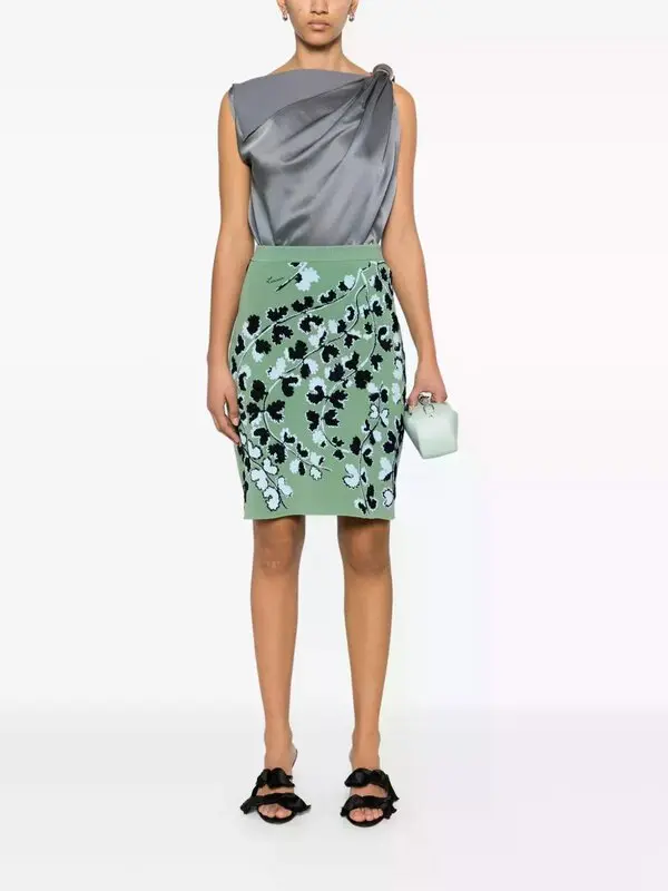 LANVIN Floral-jacquard Mini Skirt