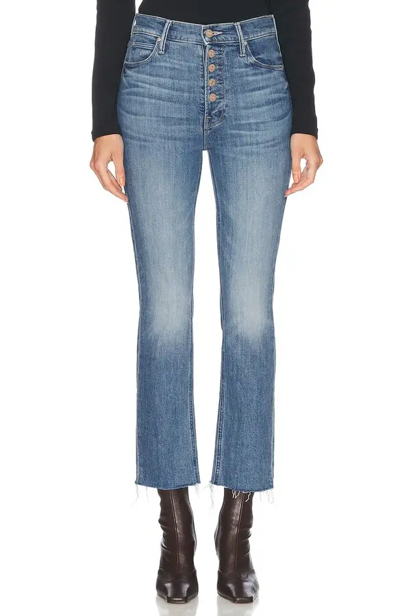 MOTHER The Pixie Dazzler Ankle Fray Jeans