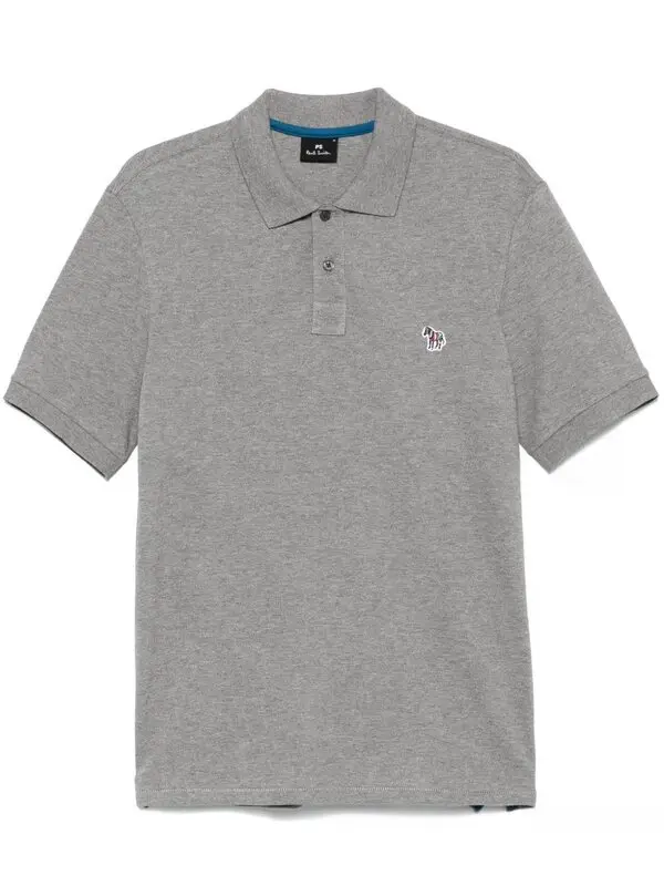 Paul Smith Zebra-patch Polo Shirt - Grey