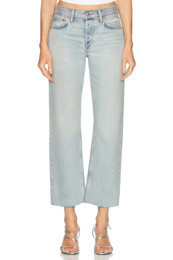 RE/DONE Easy Straight Crop Jeans