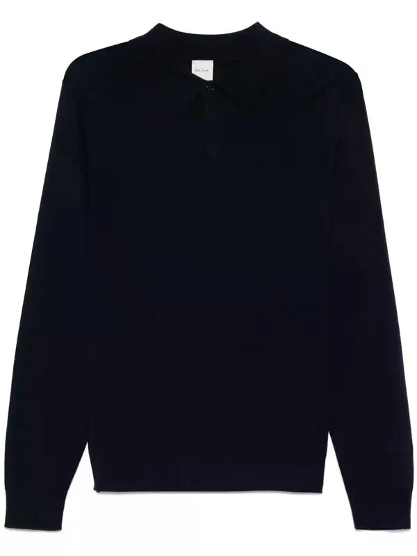Paul Smith Merino-wool Longsleeved Polo Shirt