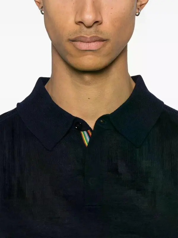 Paul Smith Merino-wool Longsleeved Polo Shirt