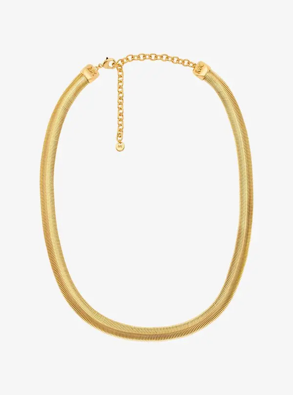 Michael Kors Precious Metal-plated Brass Snake Chain Necklace - Gold